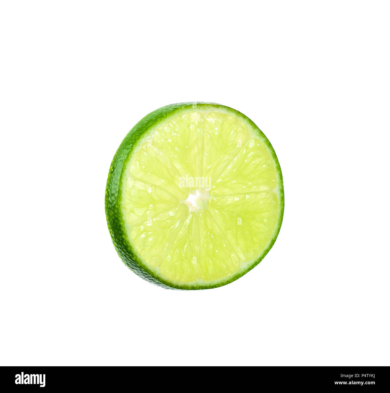 Half lime isolated on white with clipping path Stock Photo - Alamy