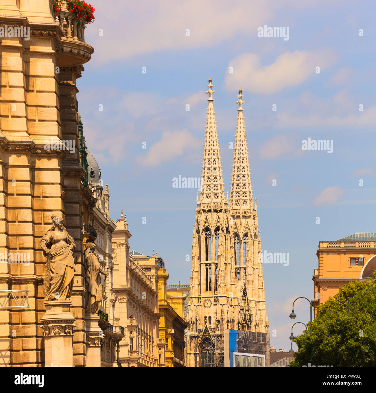 The Votivkirche in English "Votive Church" is a neo-Gothic church ...