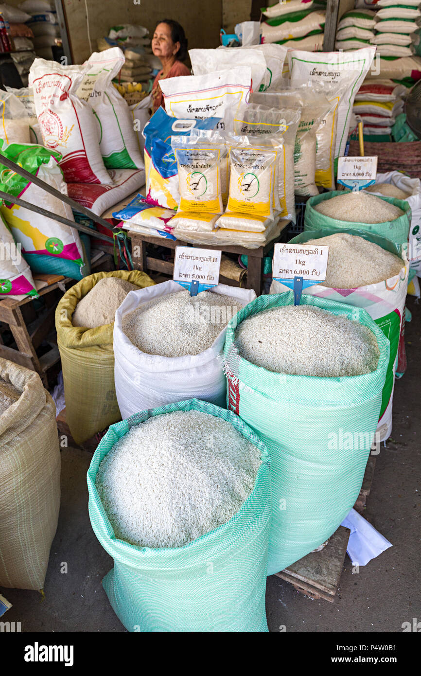 Sacks of rice in laos hi-res stock photography and images - Alamy