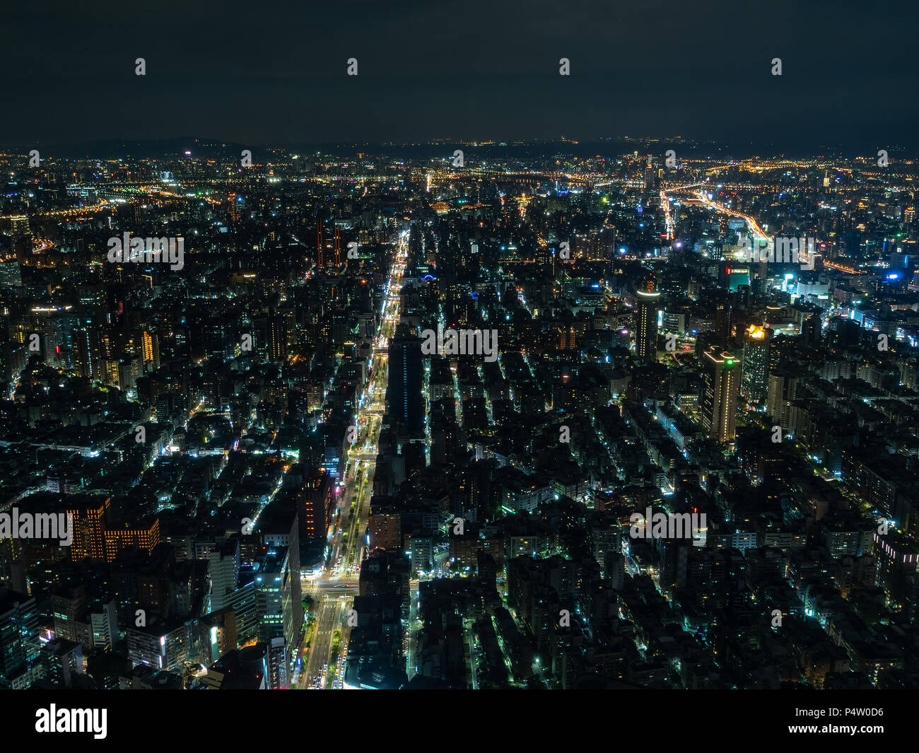 Nightview of Taipei City in Taipei, Taiwan Stock Photo - Alamy