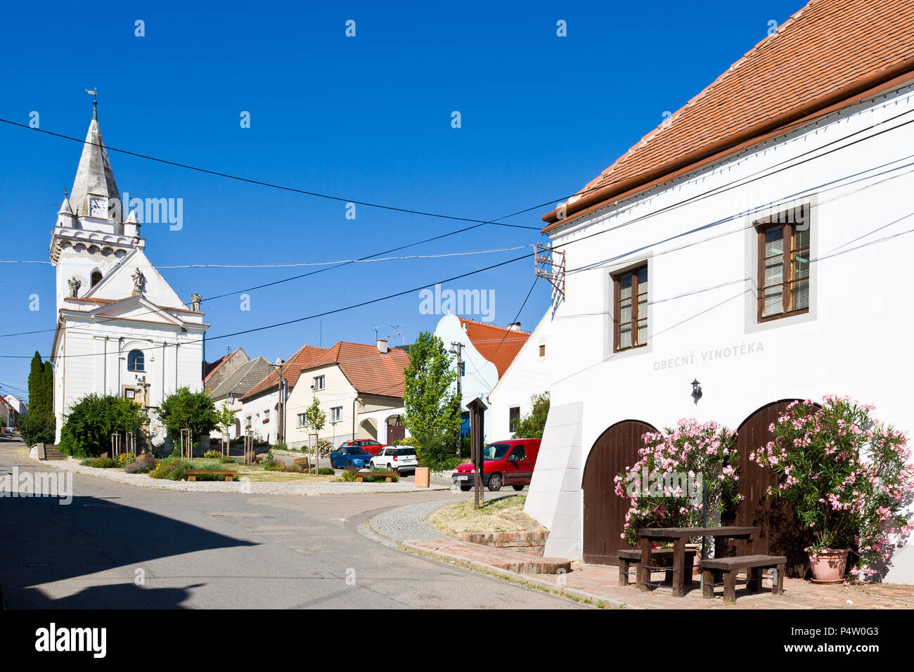 Kostel sv. Barbory, Pavlov, CHKO Pálava, Jizni Morava, Ceska republika ...