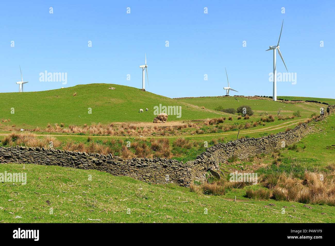 Wind Turbine, Mynydd Portref Wind Farm, Gilfach Goch, Bridgend, South ...