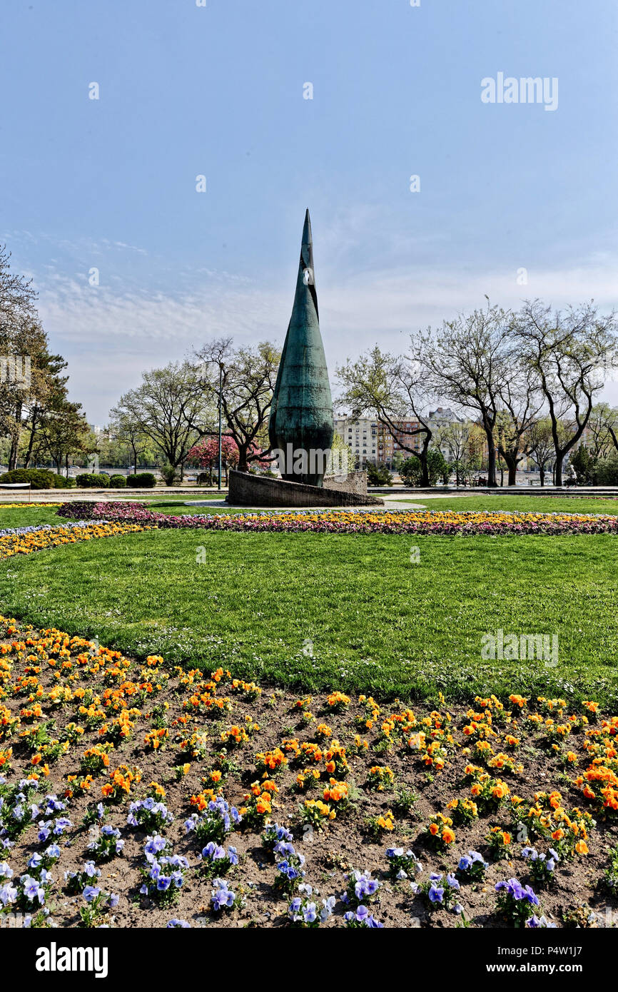 The Centenary Monument made by István Kiss in 1972, commemorating the ...