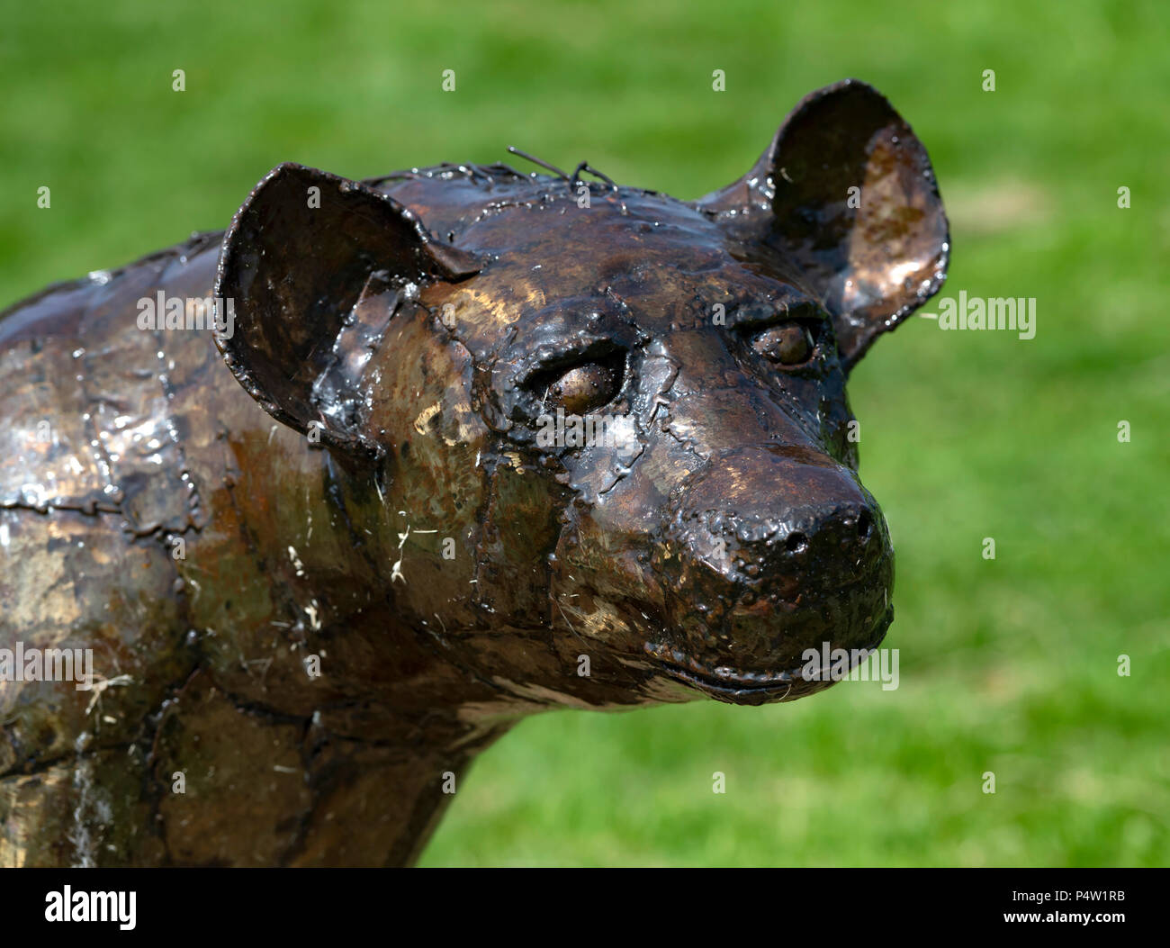 Hyena sculpture on display at the British Iron Work Centre tourist ...