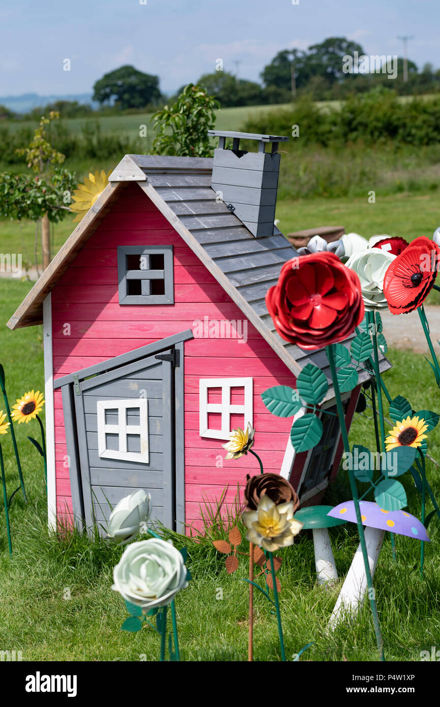 Small model house on display at the British Iron Work Centre tourist ...