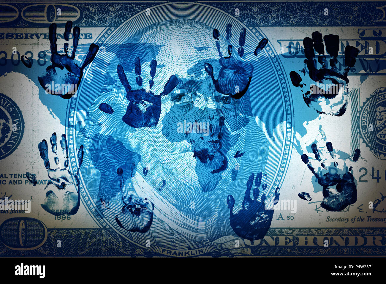 Handprints world map hi-res stock photography and images - Alamy