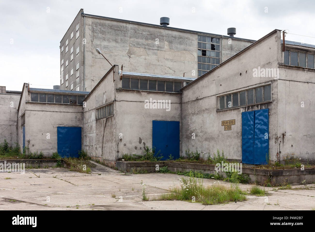 Szczecin, Poland, factory buildings in the harbor Stock Photo - Alamy