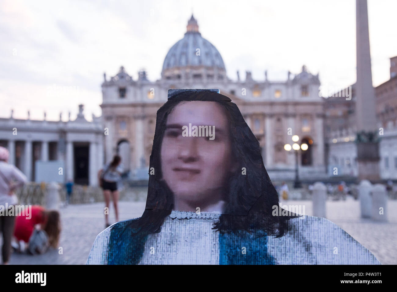 Rome, Italy. 22nd June, 2018. Hardcover of Emanuela Orlandi in St ...