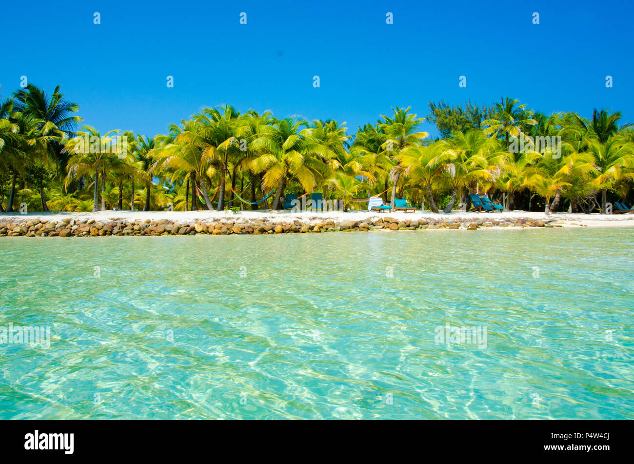South Water Caye in Belize - small caribbean paradise island with ...