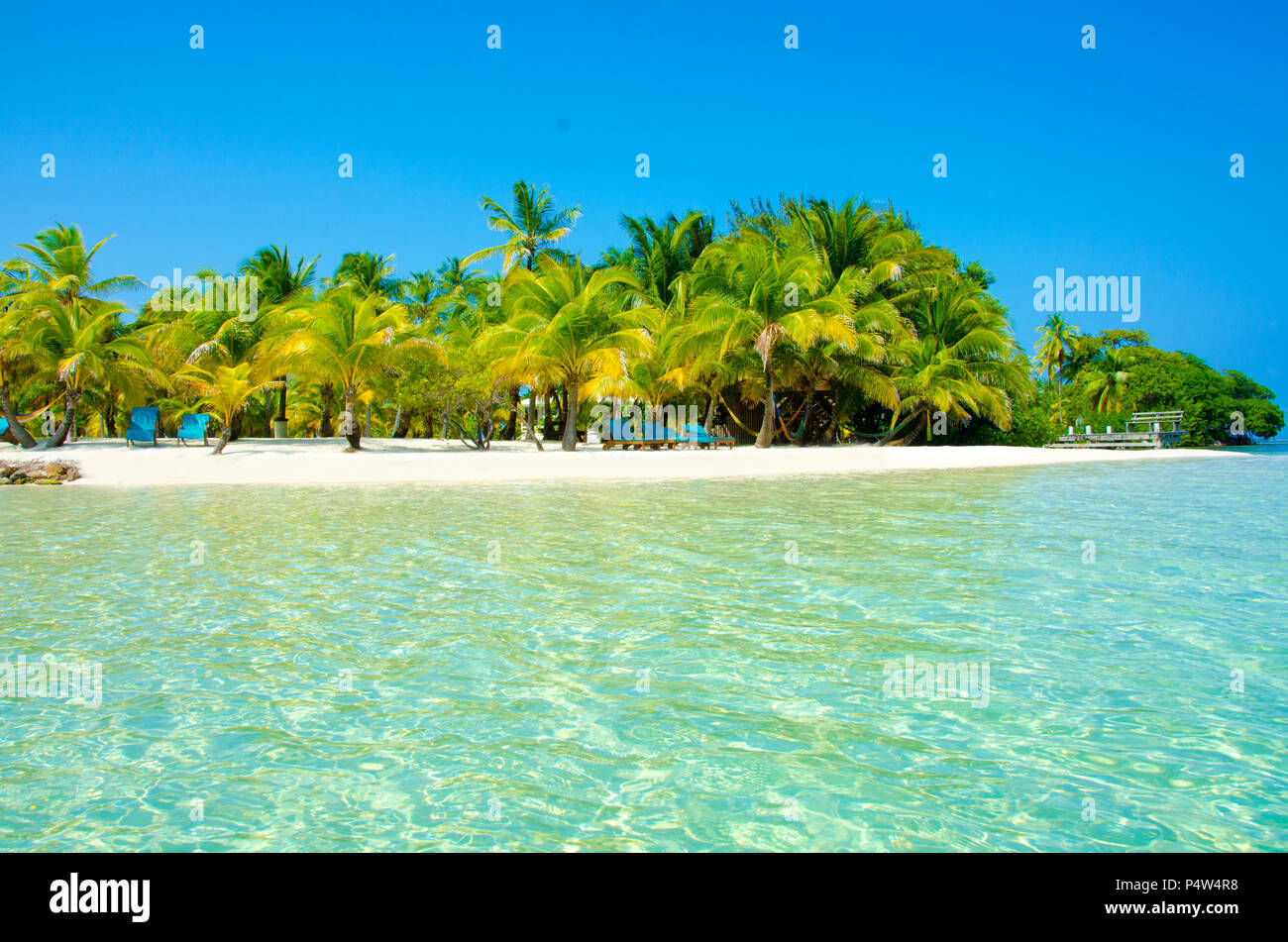 South Water Caye in Belize - small caribbean paradise island with ...