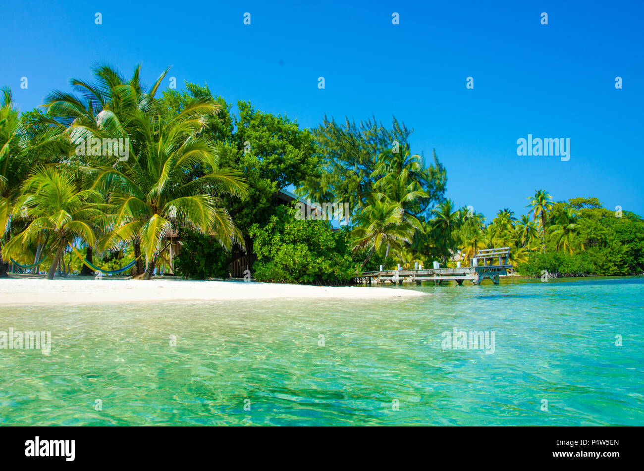 South Water Caye in Belize - small caribbean paradise island with ...