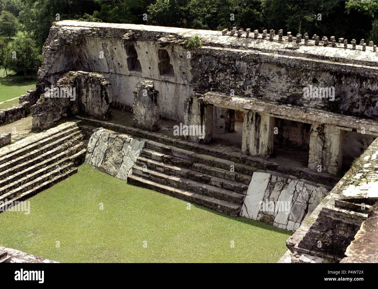 Front of a palace leading to the Temple of the Cross. Archaeological ...
