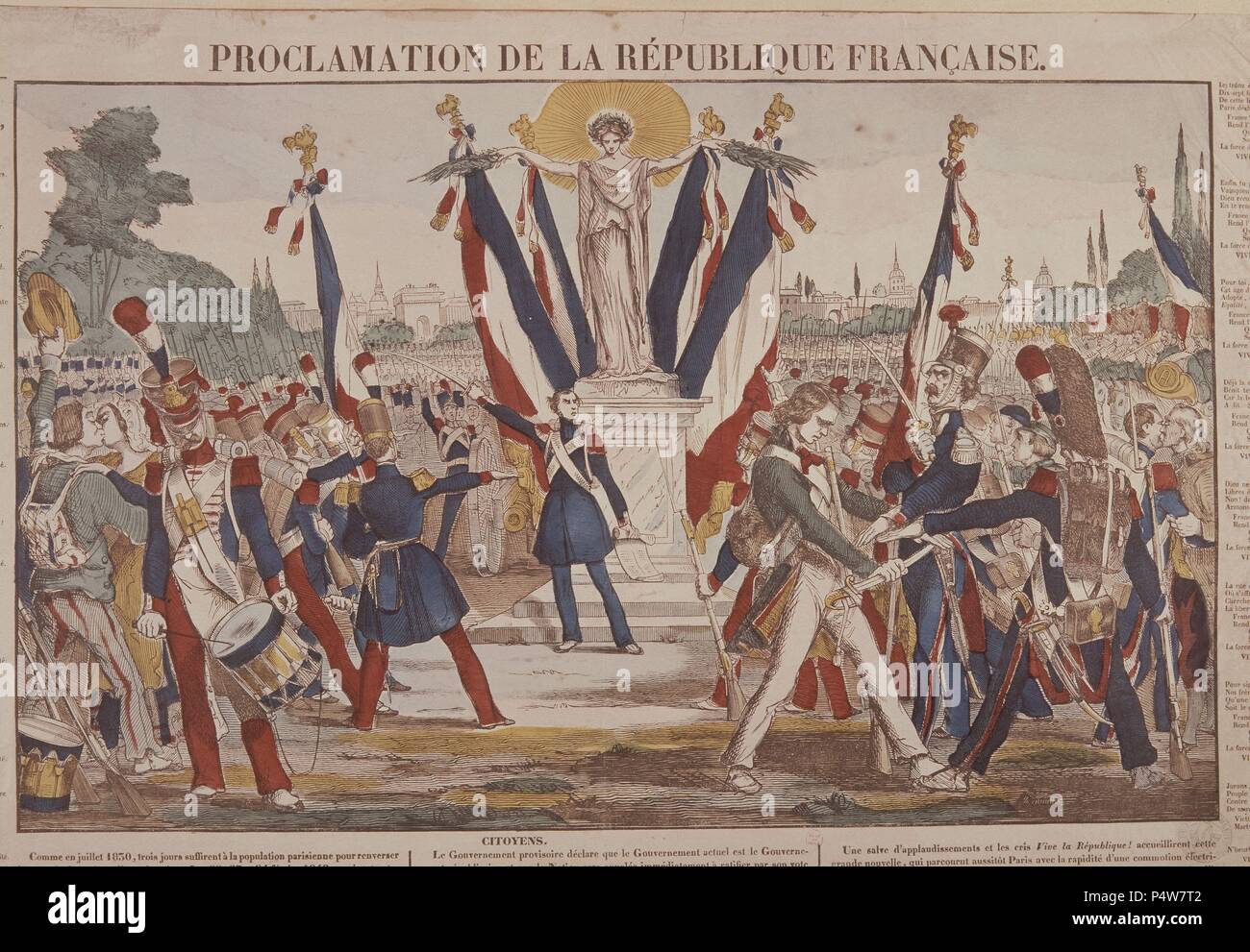 PROCLAMACION LA REPUBLICA FRANCESCA-25/2/1848-ILUSTRACION Stock Photo ...