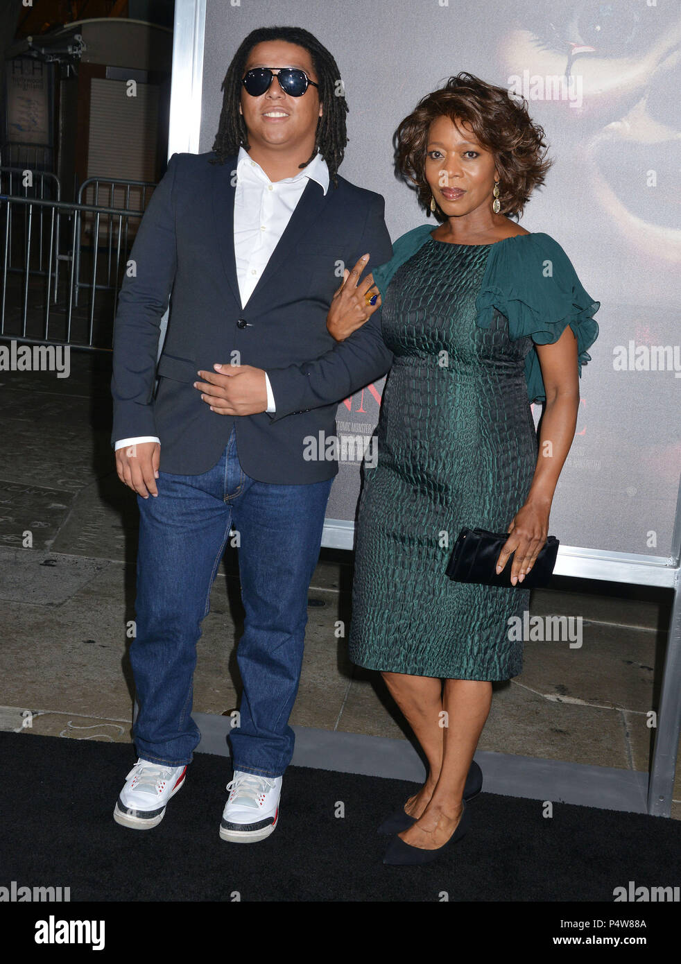Alfre Woodard and son 831 at the Annabelle Premiere at the TCL Chinese ...