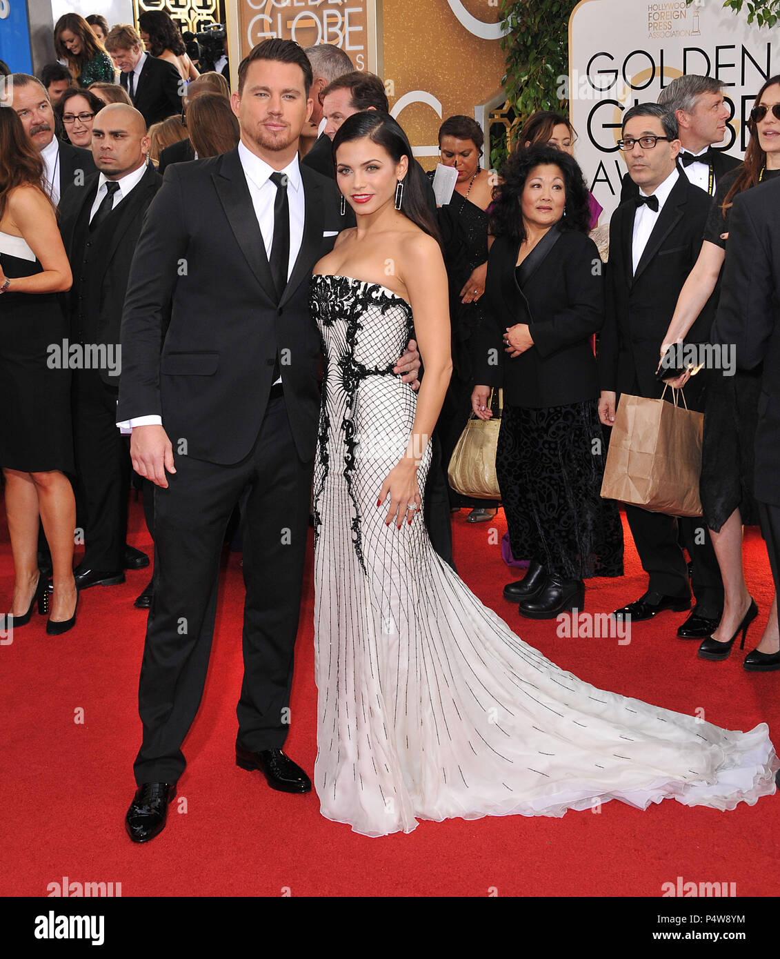 Chad Tatum, Jenna Dewan 333 at the 2014 Golden Globes Awards at the ...
