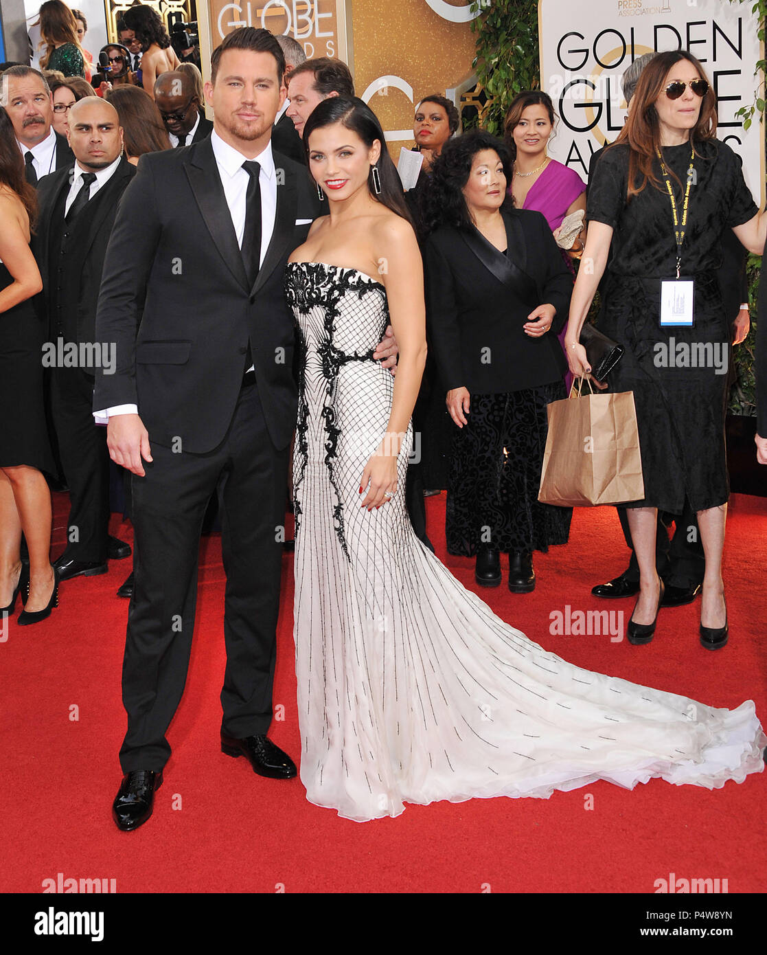 Chad Tatum, Jenna Dewan 334 at the 2014 Golden Globes Awards at the Beverly Hilton in Los ...