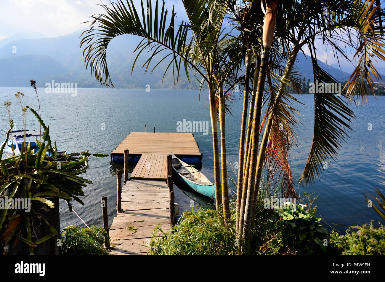Lake Atitlan in the highlands of Guatemala - Mayan culture in beautiful ...