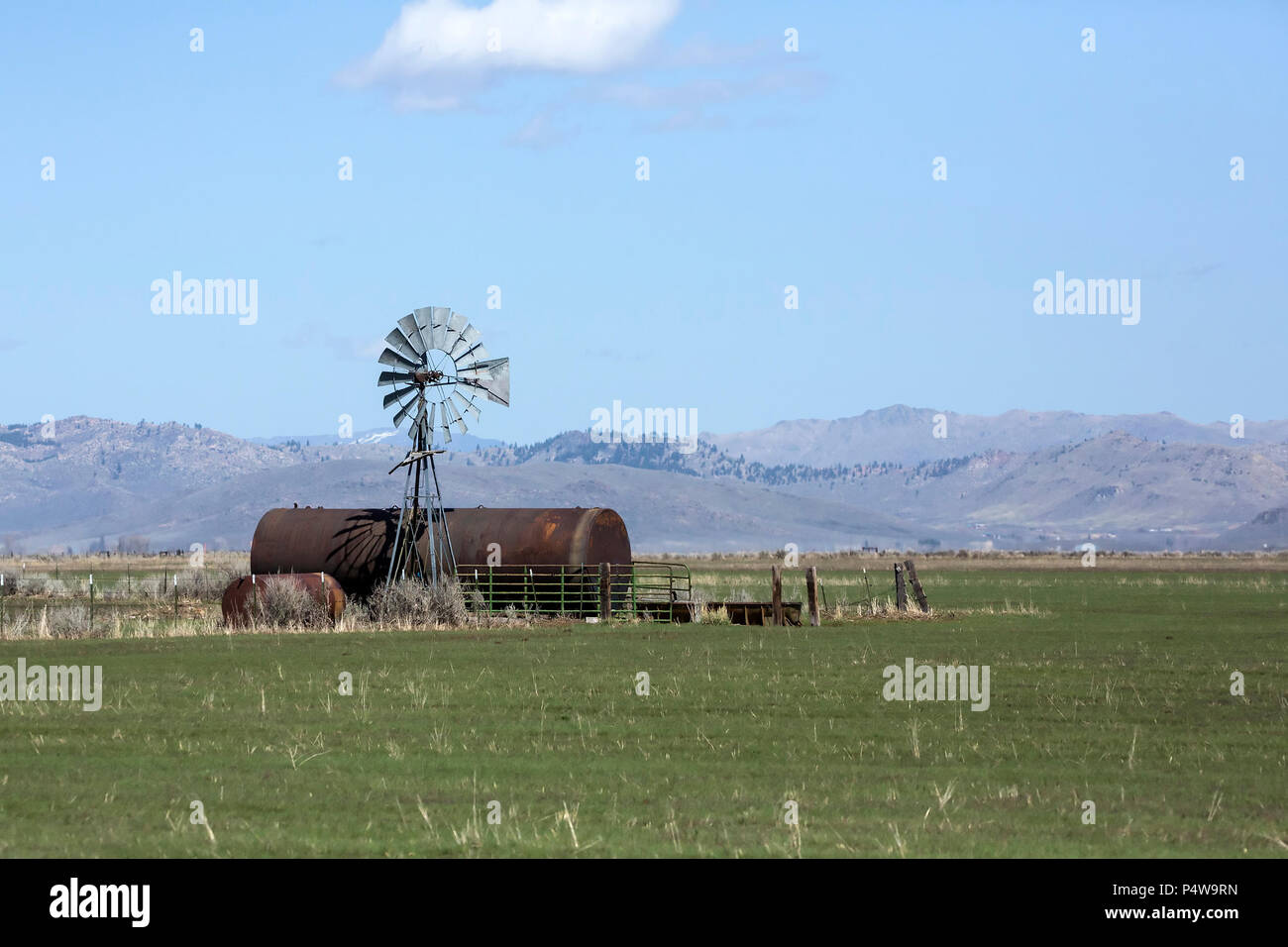 Windmill and water tank hi-res stock photography and images - Alamy