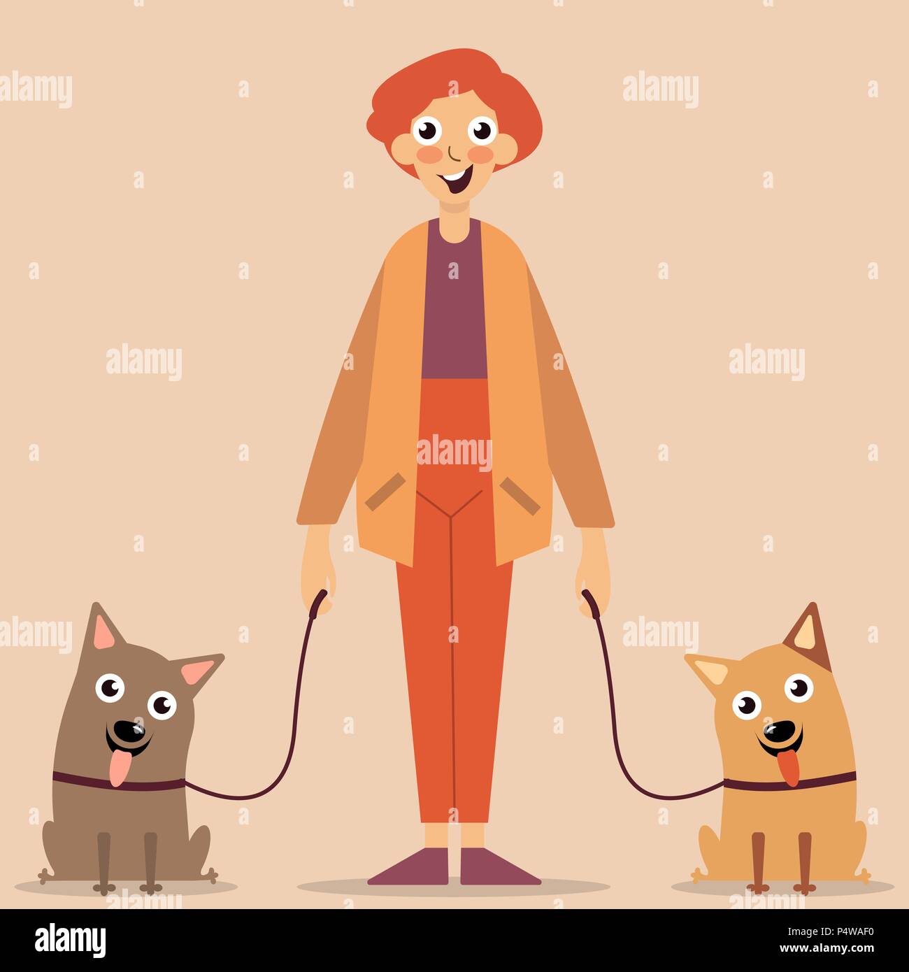 Man with animals vector Stock Vector Image & Art - Alamy