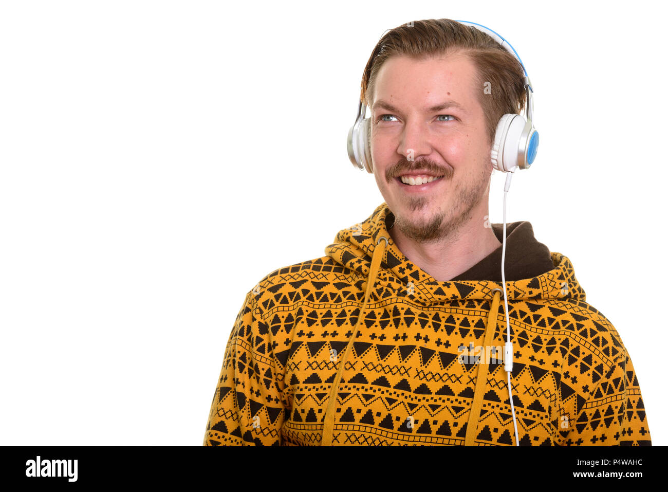 Portrait Of Man Isolated Against White Background Stock Photo - Alamy