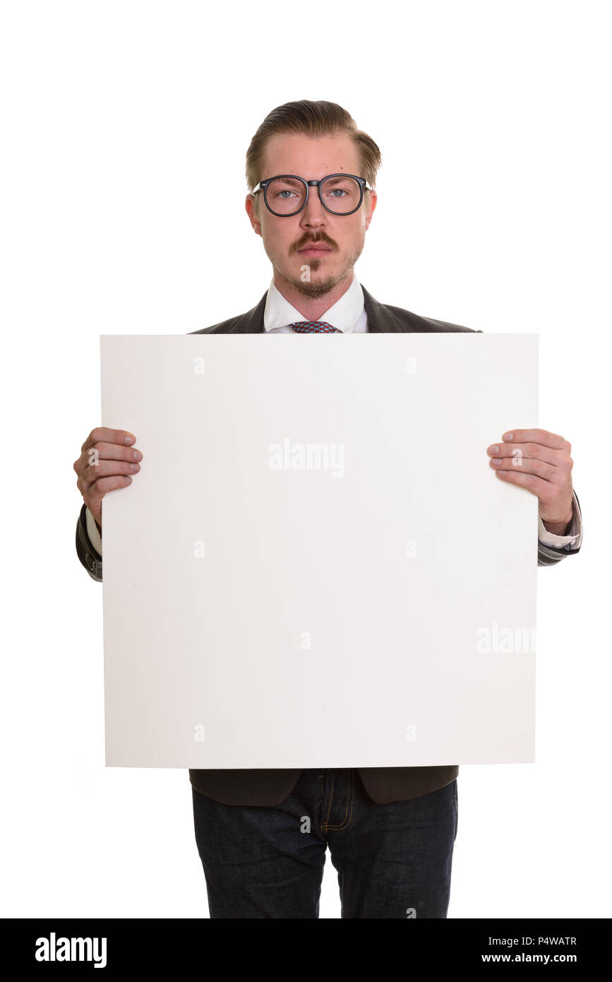 Portrait Of Man Isolated Against White Background Stock Photo - Alamy