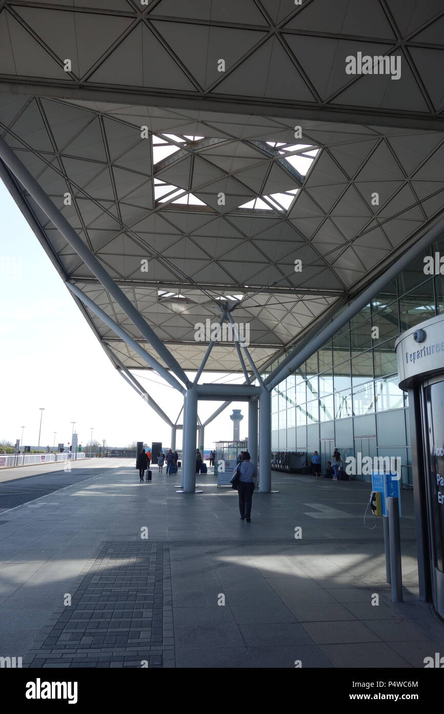 entrance canopy to Stansted Airport Essex designed Norman Foster and ...