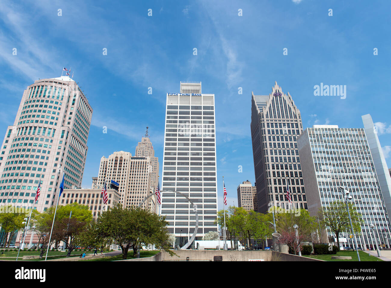 Detroit michigan downtown city hi-res stock photography and images - Alamy