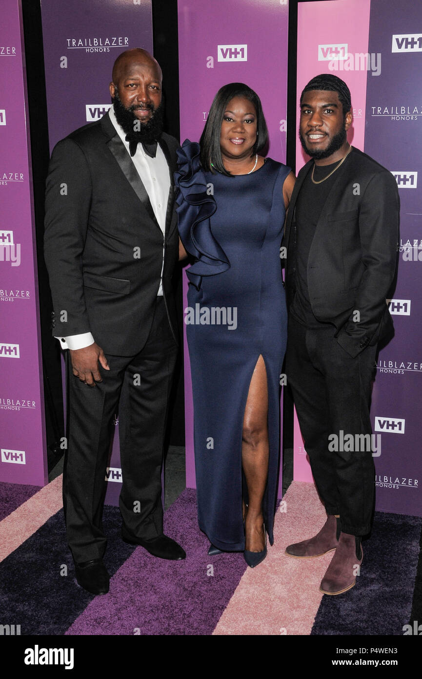 New York, NY - June 21, 2018: Tracy Martin, Sabrina Fulton, Jahvaris ...