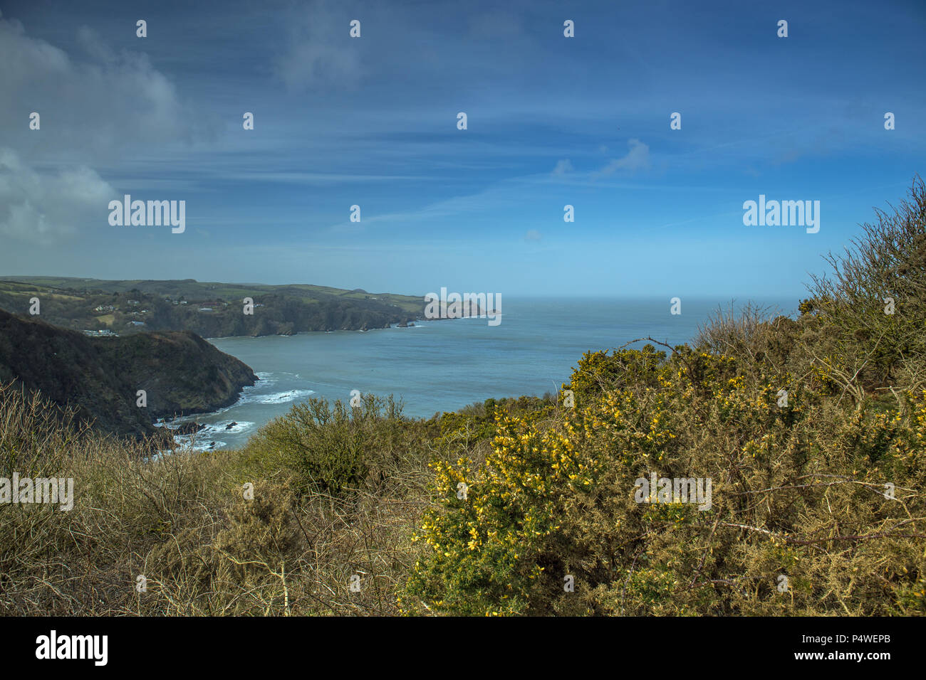 Walking the coast path between Watermouth Cove and Combe Martin in ...