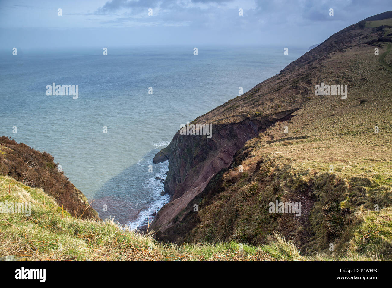 Walking the coast path between Watermouth Cove and Combe Martin in ...