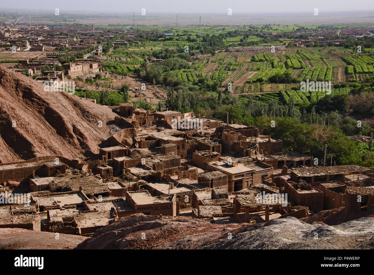 Ancient mud brick village in the Tuyoq Valley, Turpan, Xinjiang, China ...