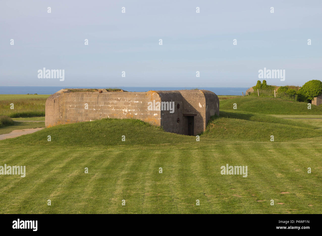 Destroyed german Battery Longues sur Mer Stock Photo - Alamy