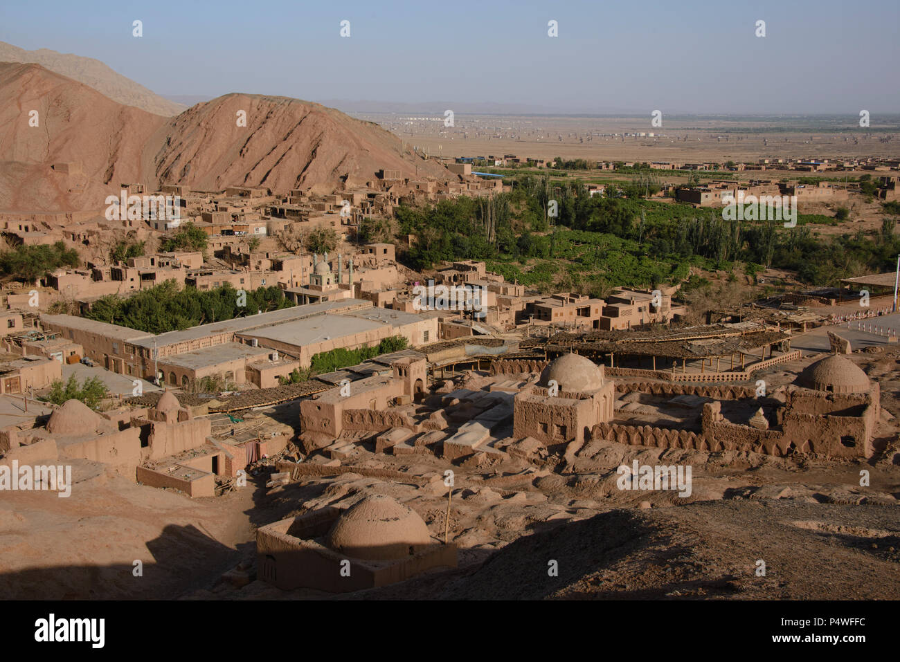 Ancient mud brick village in the Tuyoq Valley, Turpan, Xinjiang, China ...