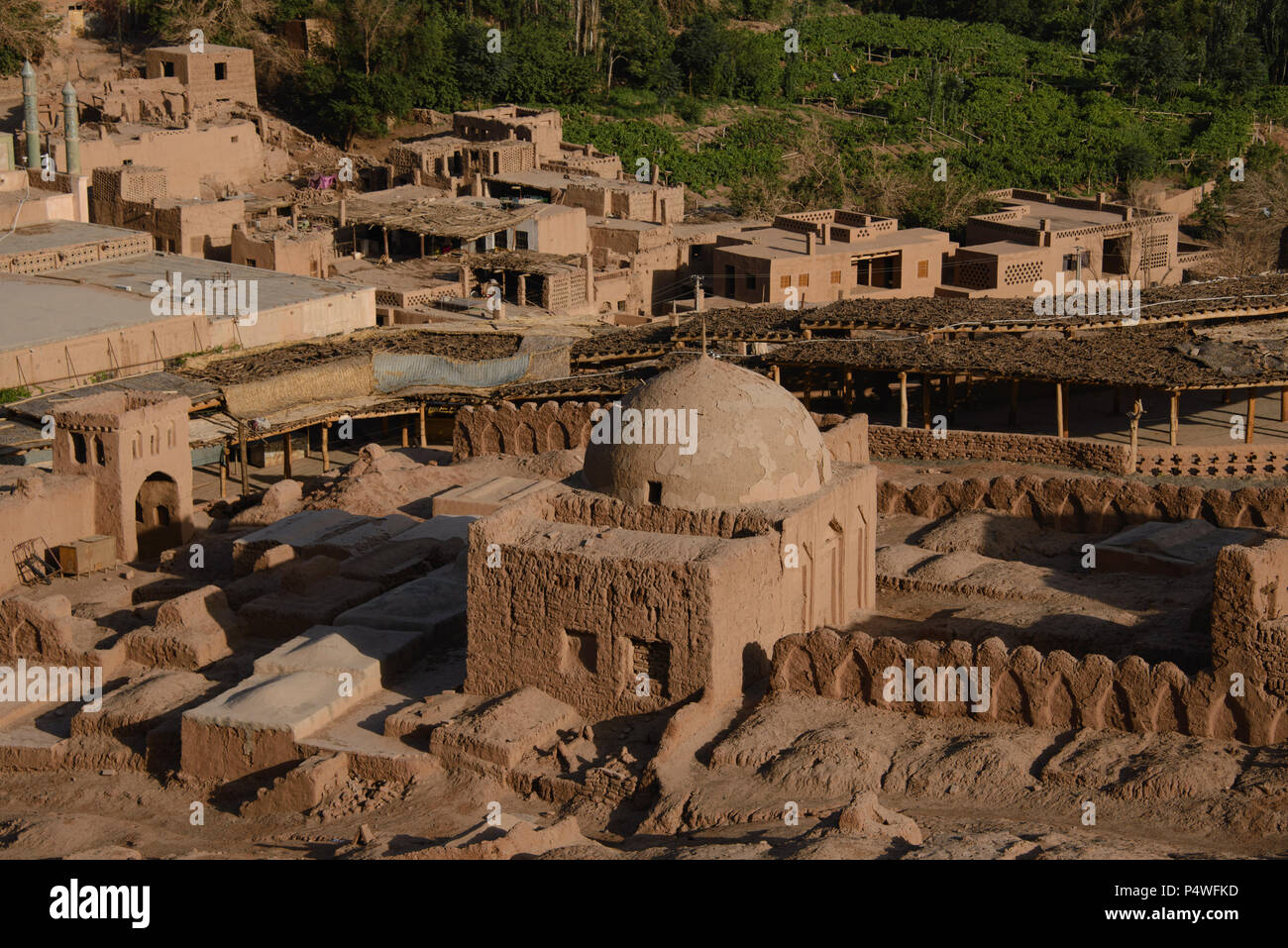 Ancient mud brick village in the Tuyoq Valley, Turpan, Xinjiang, China ...