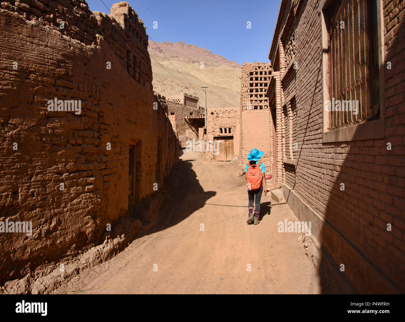 Ancient mud brick village in the Tuyoq Valley, Turpan, Xinjiang, China ...