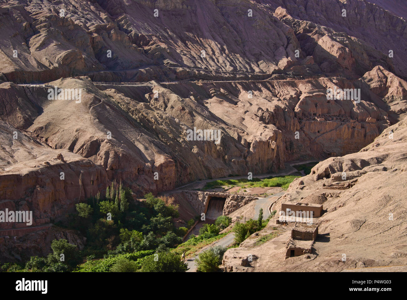 Ancient mud brick village in the Tuyoq Valley, Turpan, Xinjiang, China ...