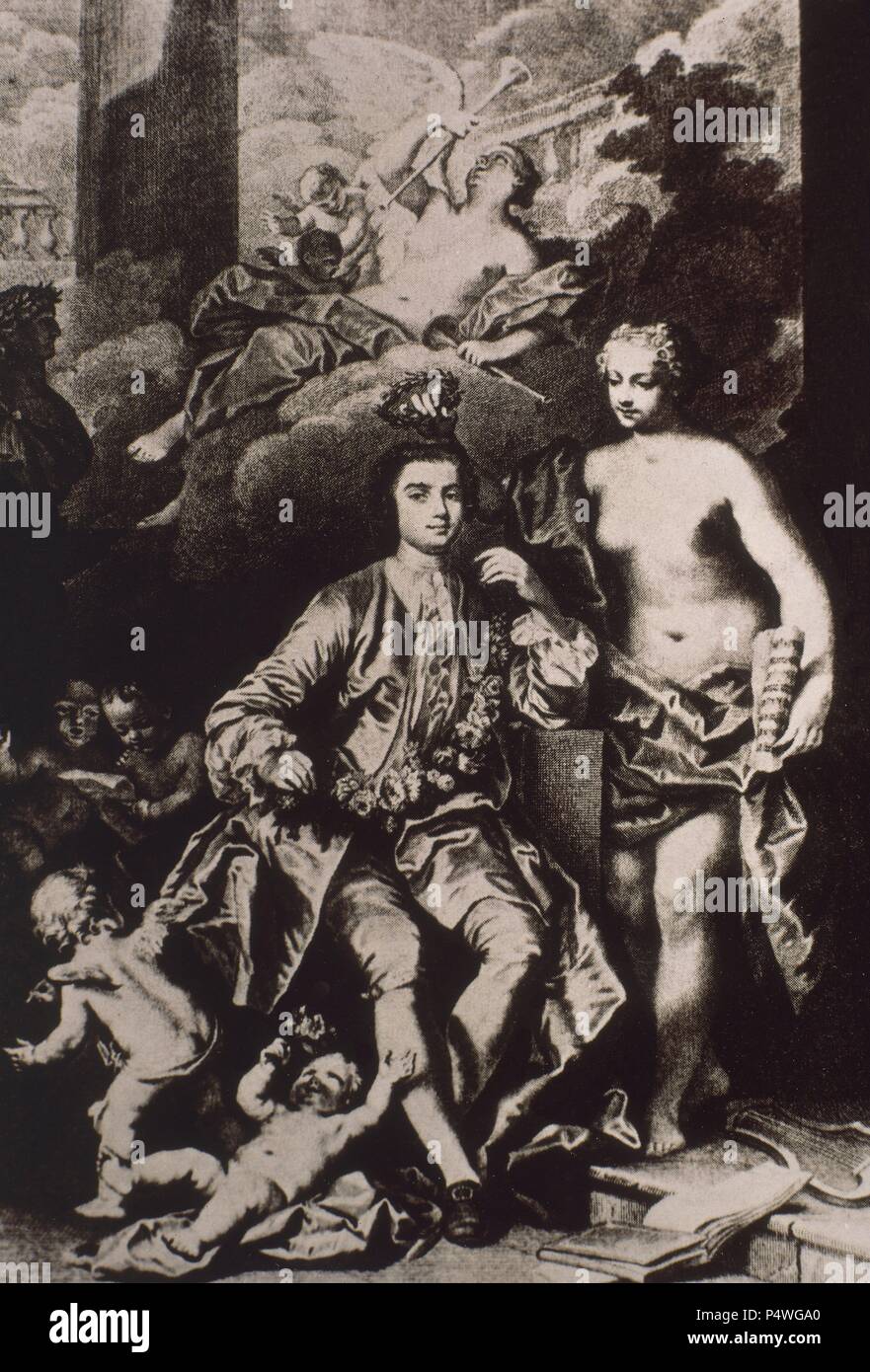 CARLOS BROSCHI CANTOR ITALIANO CONOCIDO COMO FARINELLI Stock Photo - Alamy