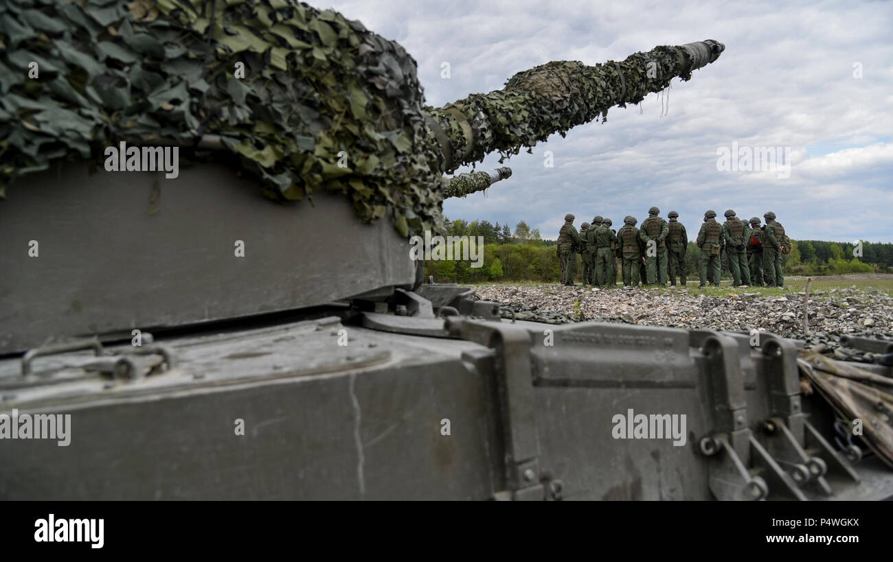 Austrian soldiers with the Bundesheer platoon, get briefed before ...
