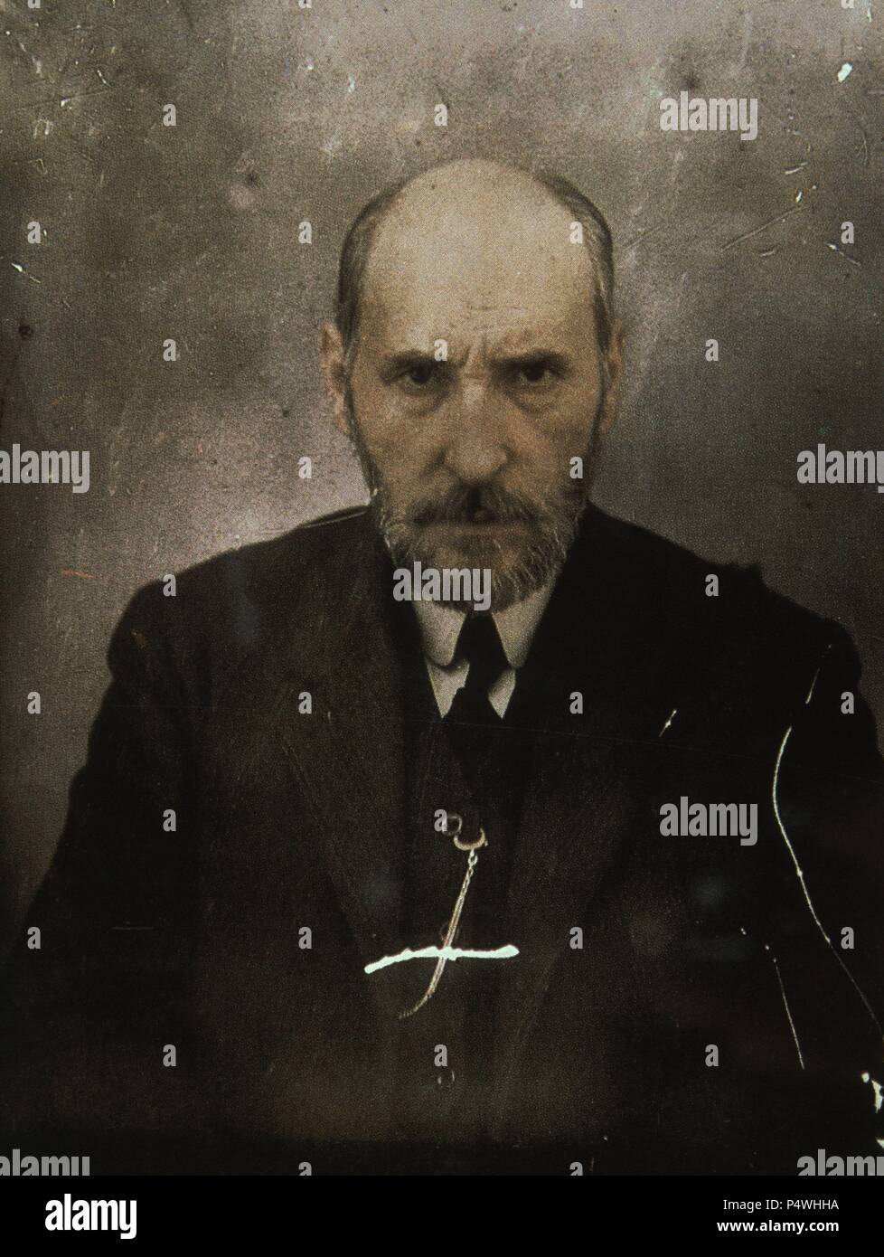 Autoportrait of Santiago Ramon y Cajal (1852-1934), doctor and ...