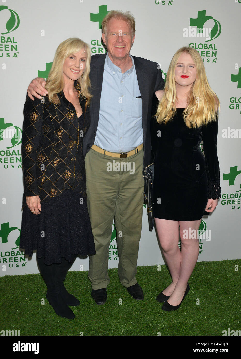 Ed Begley, wife and daughter at the Global Green USA 11th Ann. 2014 at ...
