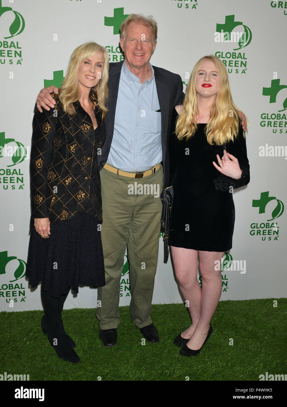 Ed Begley, wife and daughter at the Global Green USA 11th Ann. 2014 at ...