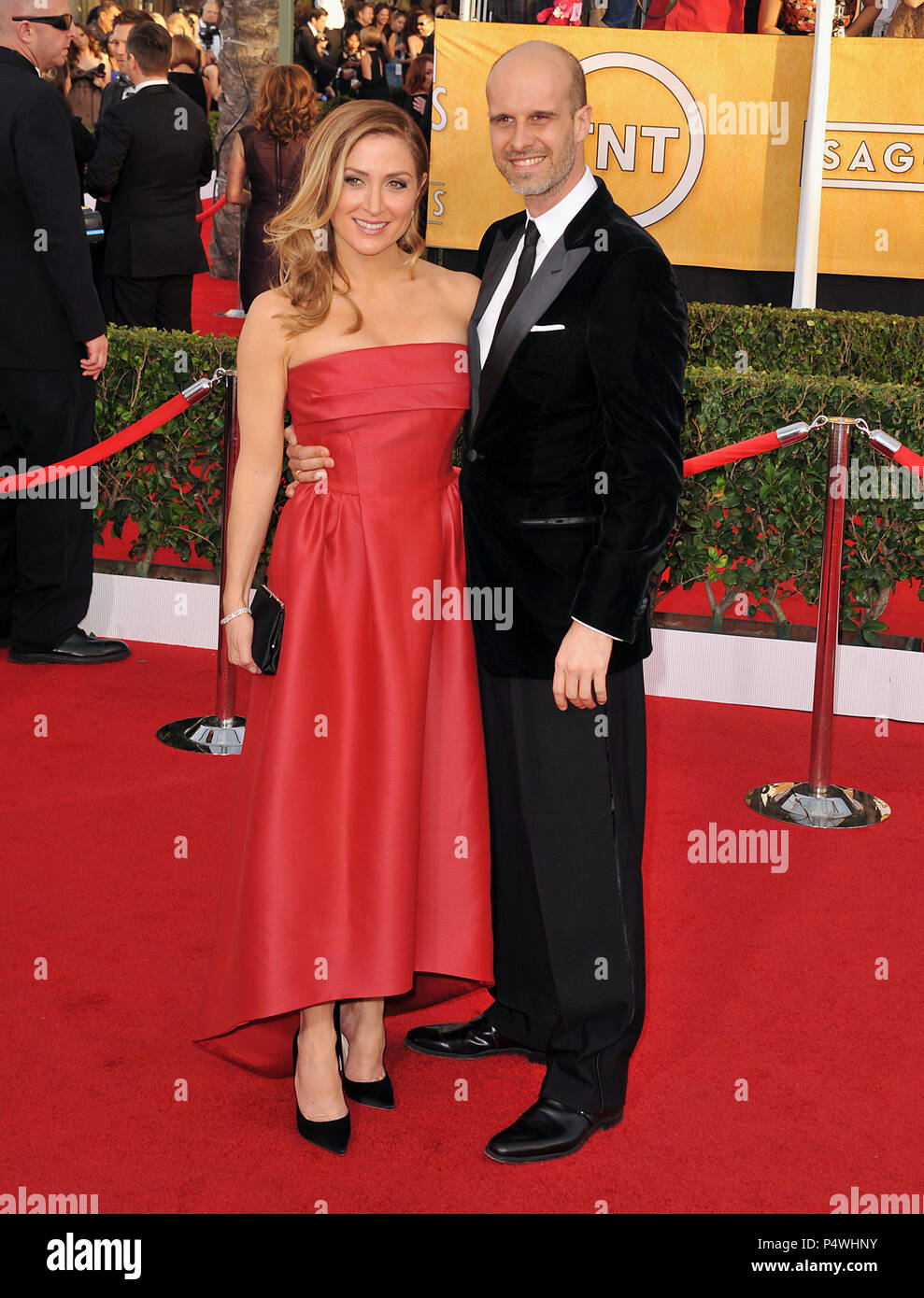 Edoardo Ponti, Sasha Alexander arriving at the 20th SAG Awards 2014 at ...
