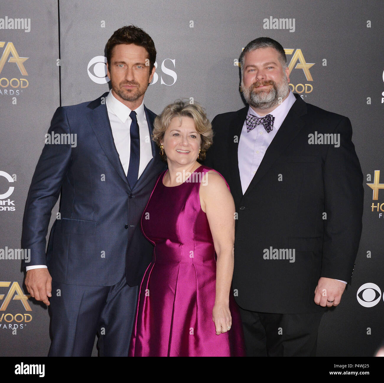 Gerard Butler, Bonnie Arnold, Dean DeBlois at the Hollywood Film Awards ...