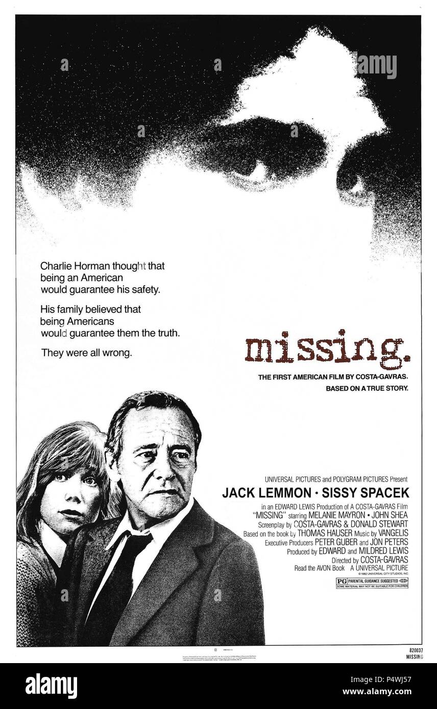 Original Film Title: MISSING. English Title: MISSING. Film Director ...
