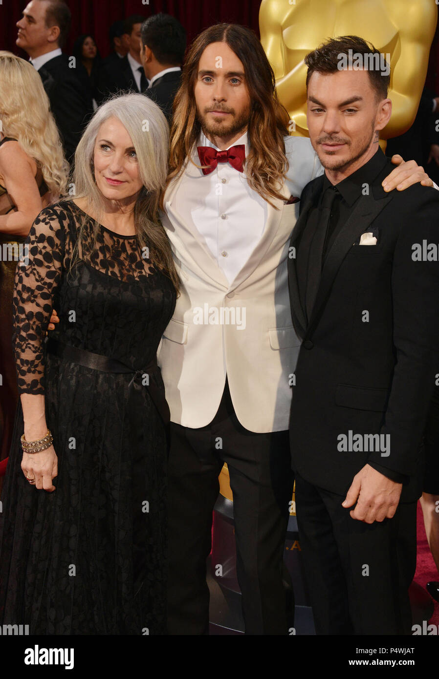 Jared Leto, and mom arriving at the 86th Oscars 2014 at the Dolby ...