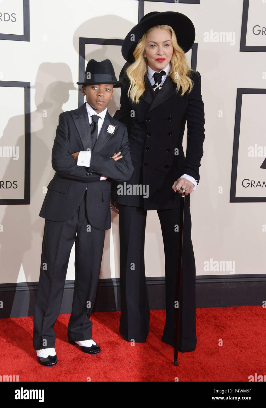 Madonna, David Banda Mwale Ciccone Ritchie arriving at the 56th Annual ...