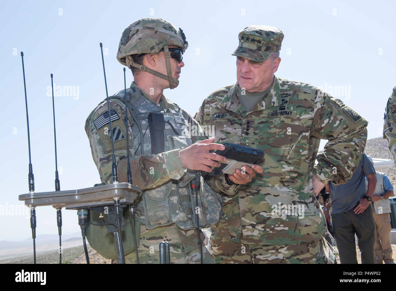 U.S. Army Chief of Staff Gen. Mark A. Milley visits with Soldiers ...