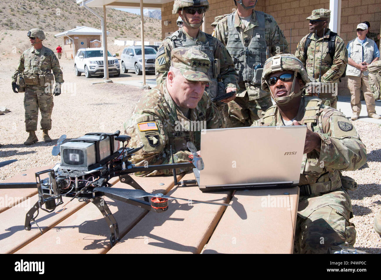 U.S. Army Chief of Staff Gen. Mark A. Milley visits with Soldiers ...