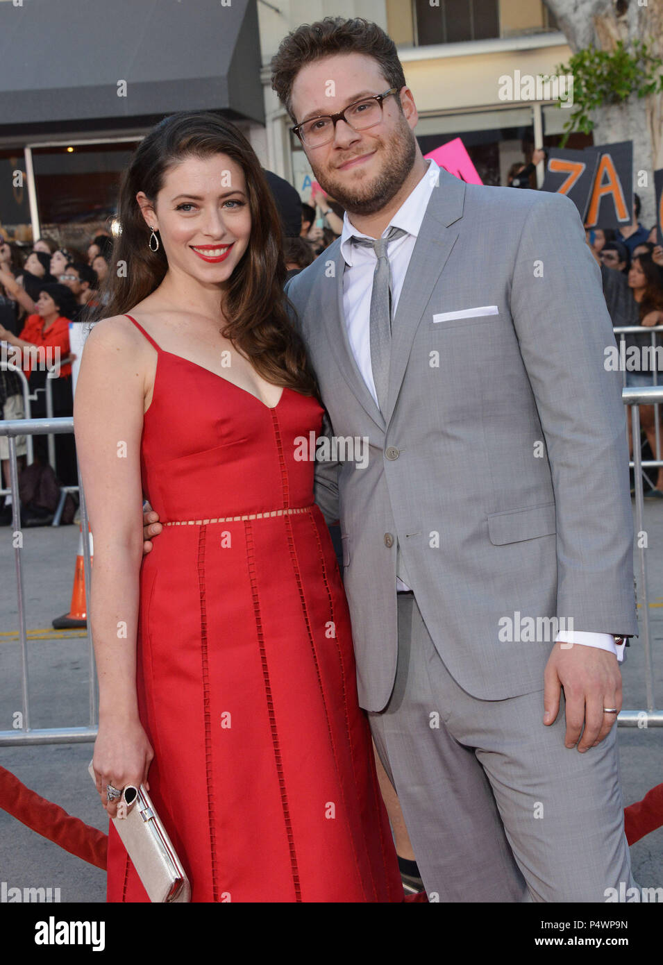 Seth rogen and wife lauren miller hi-res stock photography and images ...