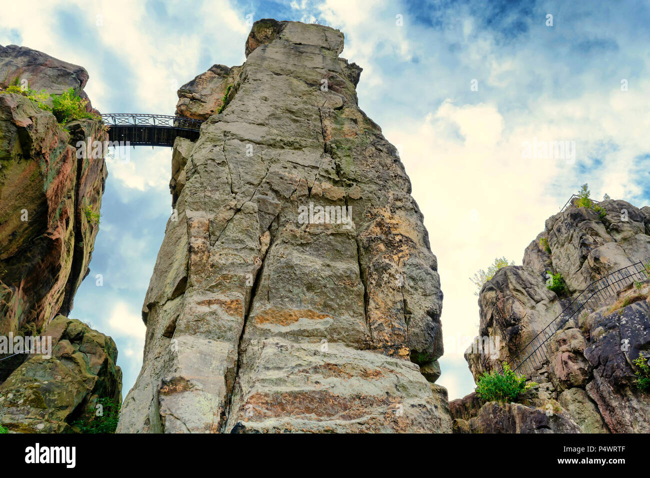 The Externsteine, striking sandstone rock formation in the Teutoburg ...